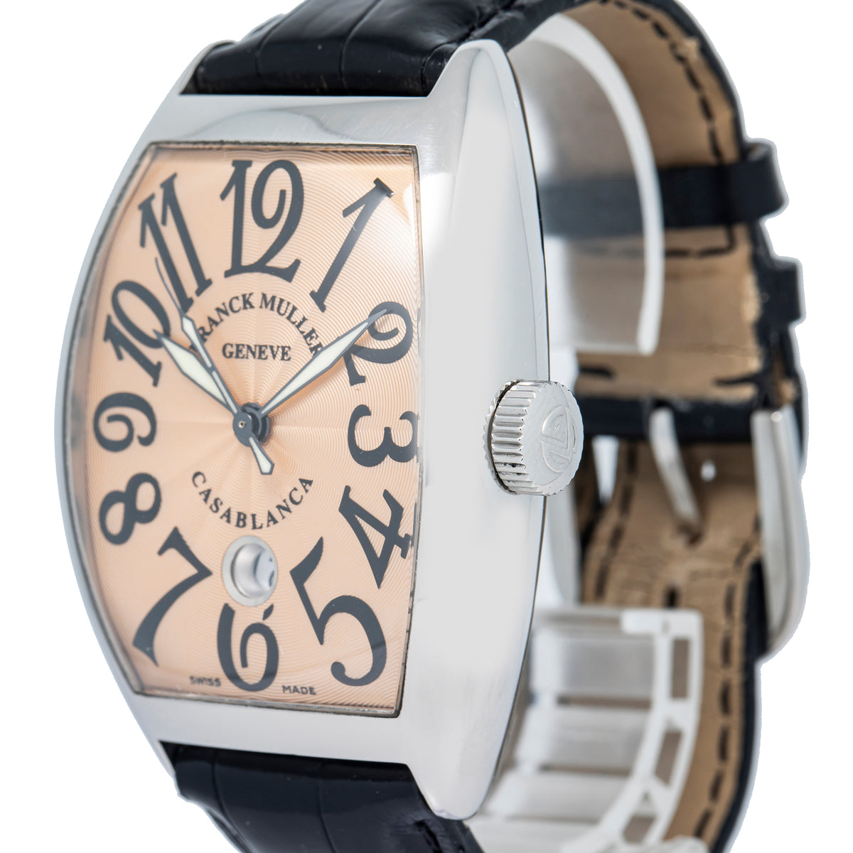 Franck Muller Casablanca 8880 C DT Stainless Salmon Pink Dial Auto Men ...