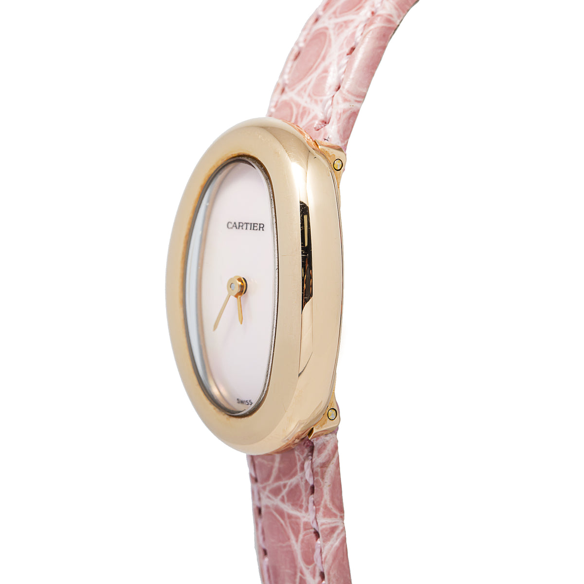 Cartier Mini Baignoire 2333 W1530456 18K Rose Gold Pink MOP Dial Quart ...