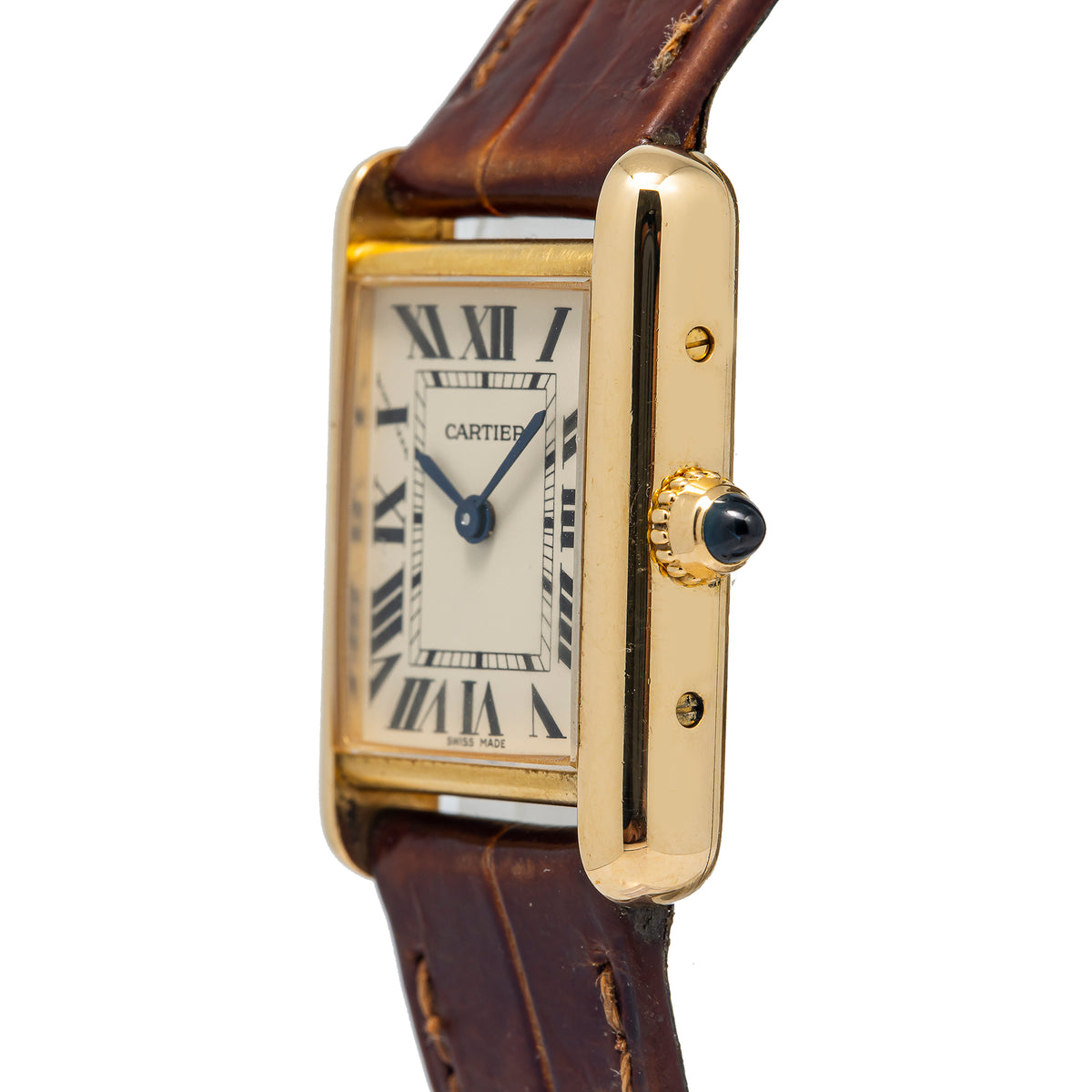Cartier Tank Louis 2442 W1529856 18K YG Cream Dial Quartz Ladies Watch ...