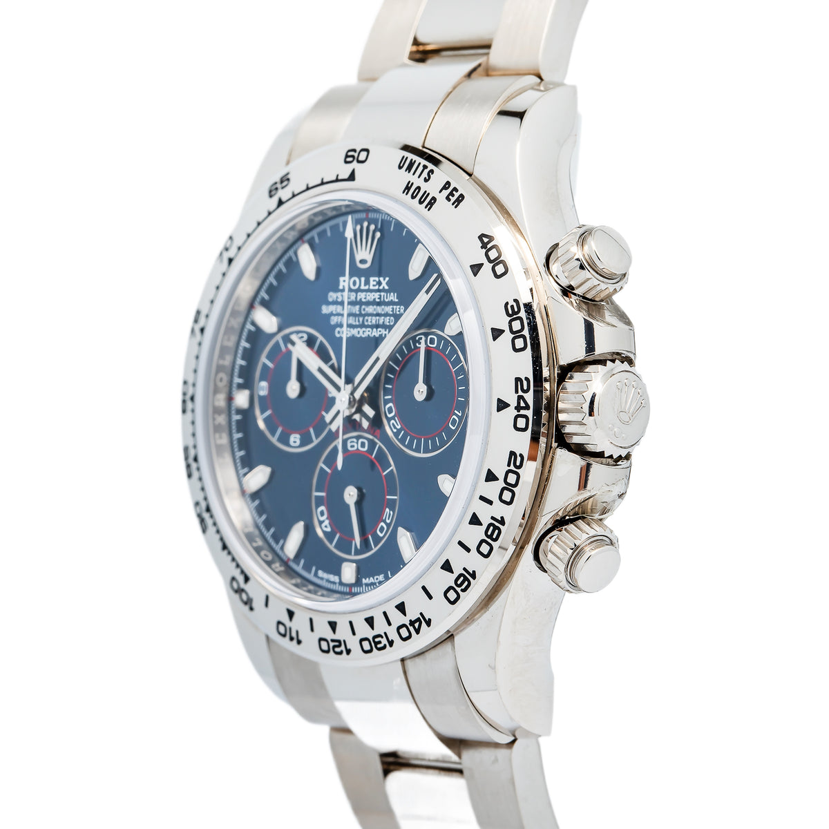 Rolex Daytona 116509 2021 Complete Auto 18k White Gold Blue Dial Men W ...