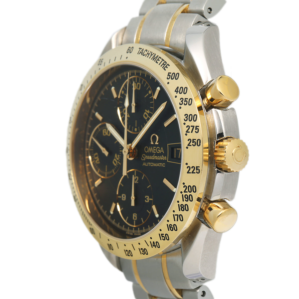 Omega Speedmaster 3313.50.00 18k Yellow Gold Steel Chronograph Men's W ...