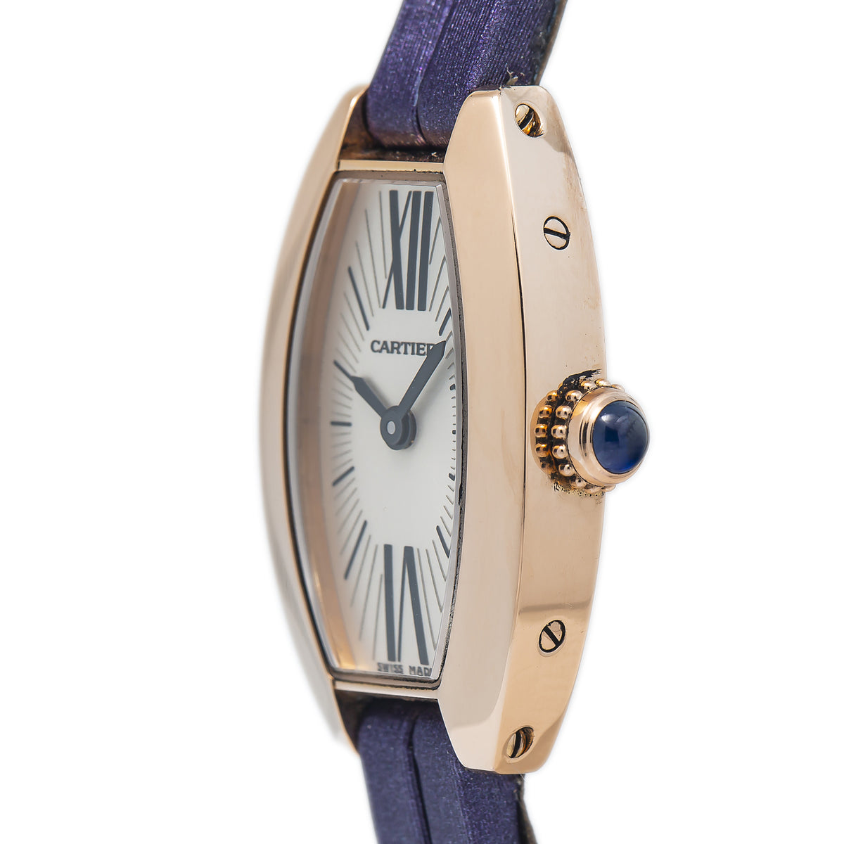 Cartier Mini Tonneau Lanieres 2595 W1537238 18k Rose Gold Quartz Watch ...